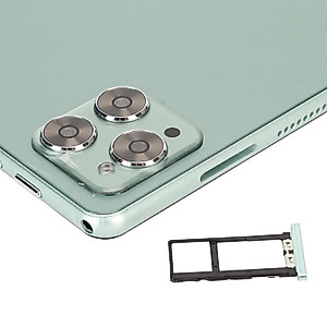 10.1 Inch Tablet, FHD 8GB RAM 256GB ROM Tablet, Octa Core CPU Dual Camera 5G WiFi 4G LTE Tablet with BT Keyboard for Office, Business, Gaming 100‑240V Green (US Plug)