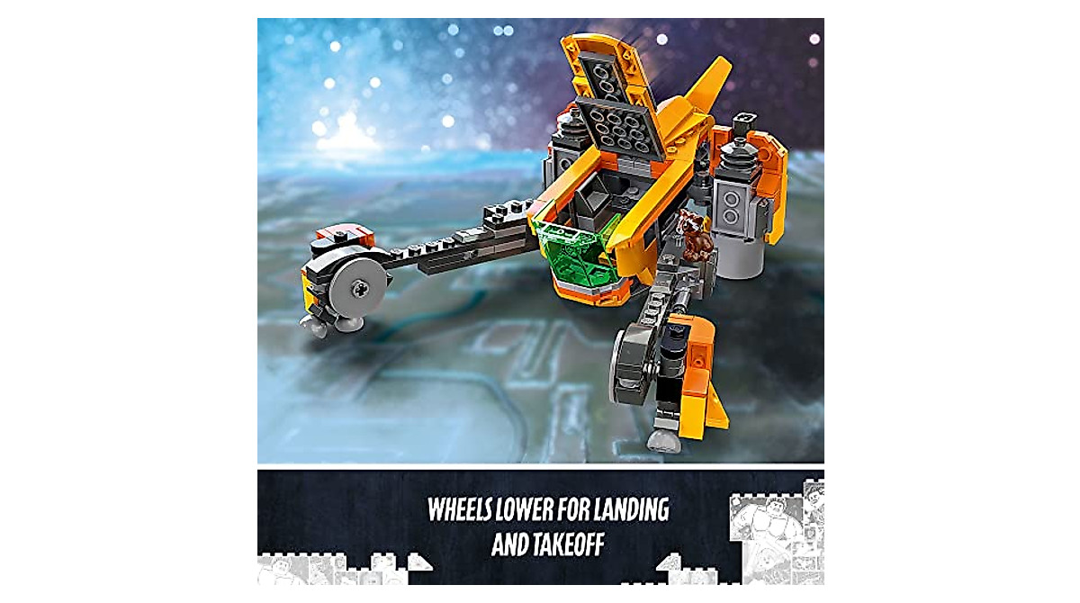 LEGO Marvel Baby Rocket's Ship - Fun Buildable Toy