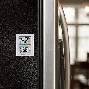 AcuRite Humidity Meter Hygrometer and Indoor Digital Thermometer with Temperature Gauge and Humidity Gauge, Room Thermometer Comfort Scale, 3 x 2.5 Inches, White (01083M)