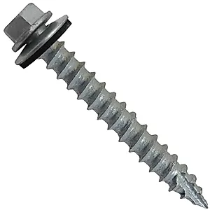 #14 Metal Roofing Screws: (250) Screws x 2" Galvanized Hex Head Sheet Metal Roof Screw. Self Starting Metal to Wood Sheet Metal Screws with EPDM Washer. for Corrugated Roofing