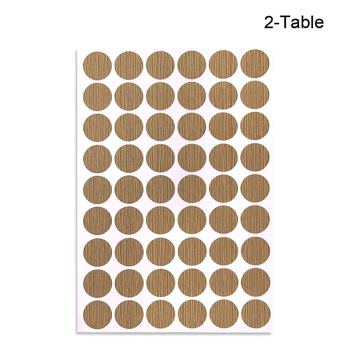 uxcell Screw Hole Covers Stickers Textured Plastic Self Adhesive Stickers for Wood Furniture Cabinet Shelve Plate 21mm Dia 108pcs in 2Sheet Maple