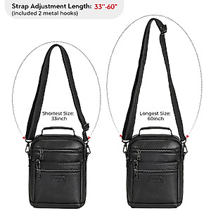 Polare Italian Cowhide Leather Messenger Bag Waterproof Chest Shoulder Crossbody Bag Casual Sling Business Handbag for Men