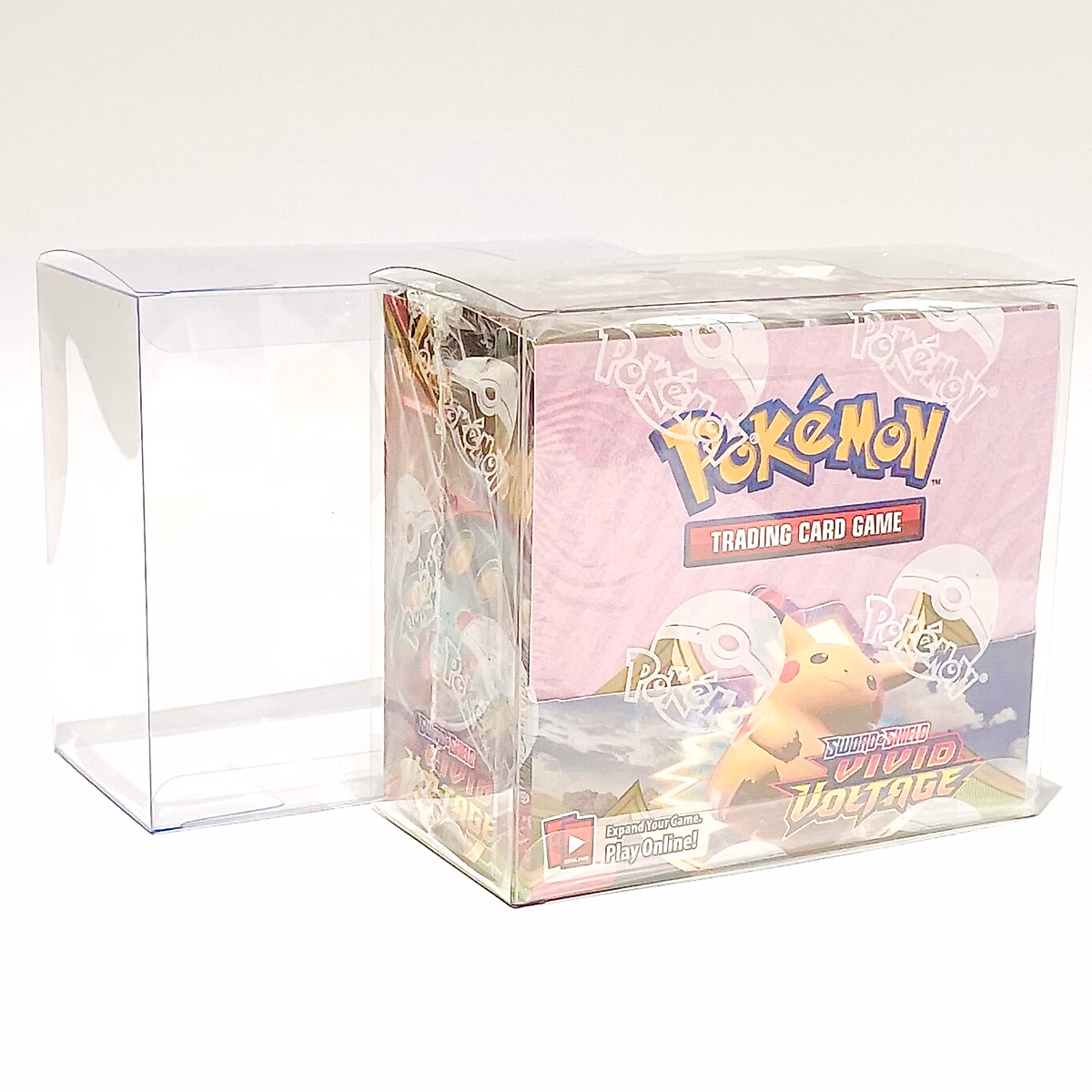 Pokemon Booster Box Protective Case (5 Pack) - Clear Plastic Display Box for Booster Box, Convenient, Stackable Storage Solution for Collectors Gifts Pokemon Cards Protector