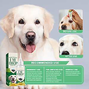 JUSTSWAG Dog Eye Drops, Effective Dog Eye Drops for Dogs, Infection Treatment- Relieve Pink Eyes and Allergy Symptoms, Improve Dryness