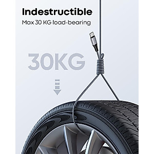 AZPPANXI 20 FT USB C Cable, Extra Long USB C Cable Fast Charging |𝐏𝐫𝐞𝐦𝐢𝐮𝐦 𝐃𝐮𝐫𝐚𝐛𝐥𝐞| Nylon Braided USB A 2.0 to Type C Cable Charger Cord Compatible with Moto LG Pixel and More, Gray