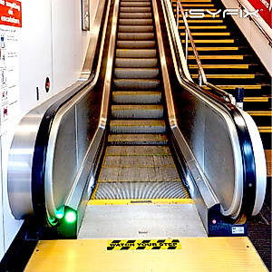 iSYFIX Watch Your Step Floor Decals Stickers - 6 Pack 20x5 Inch - Premium Self-Adhesive Vinyl, Laminated Anti-Slip, Water Resistance, sticker Indoor & Outdoor