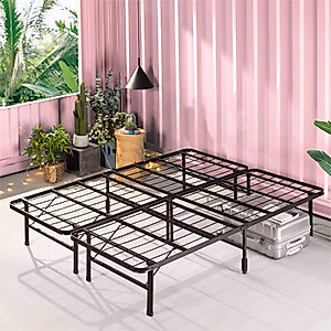 ZINUS SmartBase Tool-Free Assembly Mattress Foundation / 14 Inch Metal Platform Bed Frame / No Box Spring Needed / Sturdy Steel / Underbed Storage, Queen