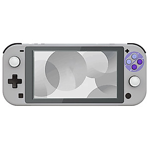 eXtremeRate Classic SNES Style DIY Replacement Shell for Nintendo Switch Lite, NSL Handheld Controller Housing w/Screen Protector, Custom Case Cover for Nintendo Switch Lite