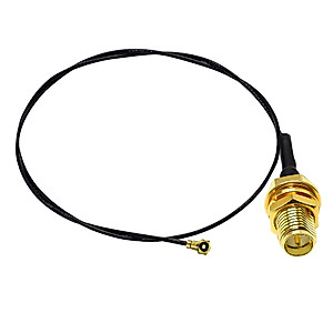 IPX to RP-SMA Female Extension Cable 0.81mm U.fl MHF4 to RP SMA Female Wifi Antenna Cable for Wireless Network Bluetooth Mini PCI to Reverse Polarity SMA Female Coaxial Cable 12inch (30cm) 5 Pack