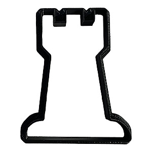 Rook Chess Piece Cookie Cutter with Easy to Push Design, for Baby Showers, Work Events, and Birthday Celebrations (4 inch)