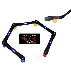 Potent Hockey Training Equipment - Digital Stickhandling Trainer - Portable Stick Handling Aid - On & Off Ice Tool - Practice Puck Control - Best Gift for Hockey Players - Trusted by The Pros