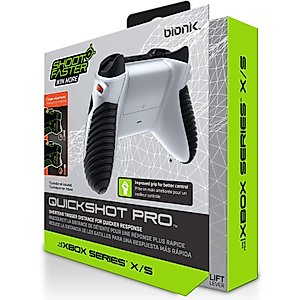 Bionik Quickshot Pro For Xbox Series X/S: Custom Grip and Dual Trigger locks for Faster Shots and Improved Gameplay