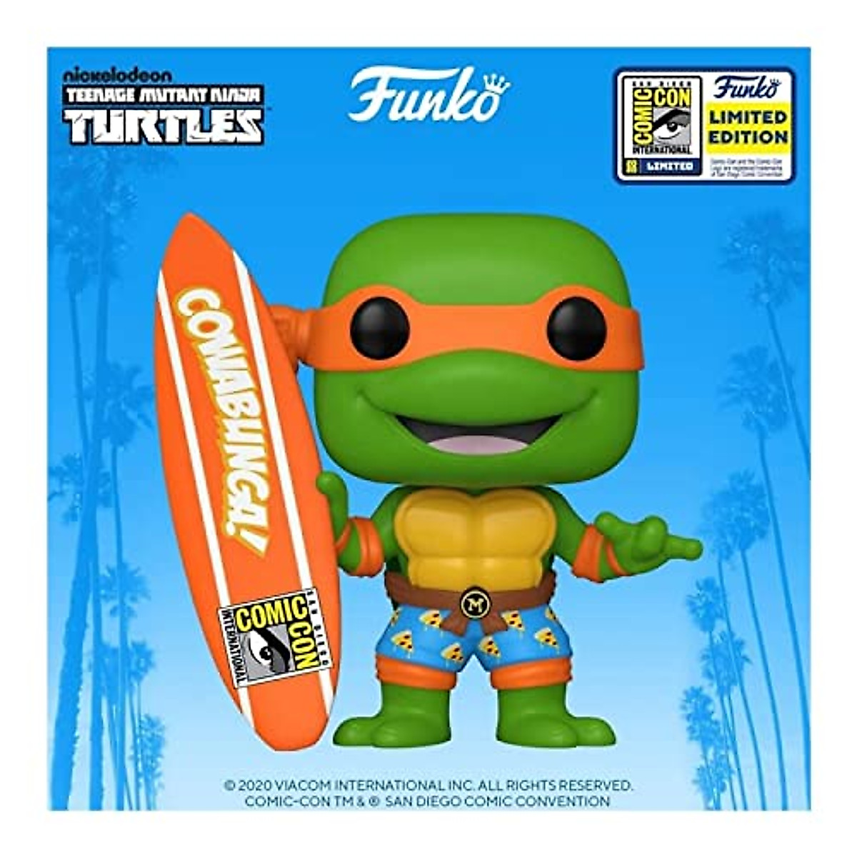 Funko Pop! Television #1019 TMNT Michelangelo with Surfboard (SDCC 2020 Exclusive)