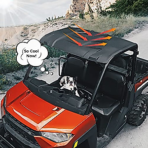 KEMIMOTO Roof Top Hard Combination Sport Roof Top Compatible with Polaris Ranger XP 900/ 1000/ XP 1000/ 570 3-Seat Roof (NOT Fit 2016+ Full Size 570 Roll Bar Cage)