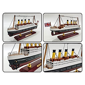 SAILINGSTORY Wooden Titanic Model Cruise Ship Liner 1/800 Scale Replica 12" Titanic Ship Toys Gifts