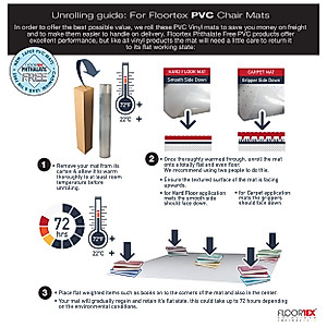 Floortex Computex Anti-Static AdvantageMat, PVC Chair Mat for Carpets up to 3/8" Thick, 60" x 48", Rectangular, Clear (3115226EV)