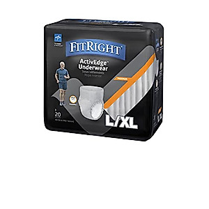 Medline - FIT23MLXL FitRight Incontinence Underwear For Men, Disposable Underwear with Heavy Absorbency, Large/XL, 20 Count