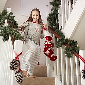 MarKnig 2 Pack Green Christmas Garland for Holiday Decoration, 9 FT Premium Quality Artificial Greenery Plant for Home, Fireplaces, Chandeliers, Stairs, Gate, Garden, Wedding Party, Outdoor/Indoor (2)