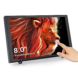 ELECROW 8 Inch Touchscreen Monitor Portable Screen HDMI-Compatible LCD Display 1280x800 Compatible with Raspberry Pi PC Jetson Nano Game Consoles