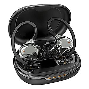 EDKKIE Wireless Earbuds with Earhooks for Small Ears, Mini Wireless Headphones with Microphone, IPX7 Waterproof, 24H Playtime, Stereo Earphones for Sport and Working Out