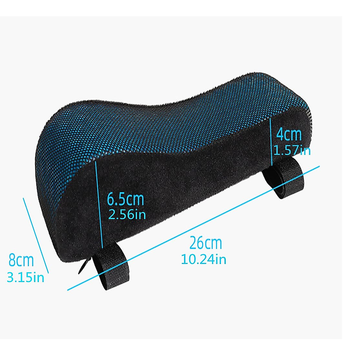 YSMLE Chair Arm Pads with Comfort Memory Foam, Arm Rest Pillow,Gaming Chair Arm Rest, Covers for Chair Armrest Cushions Gel Mesh Cover Forearm Pressure Relief for Office Wheelchair 2pcs