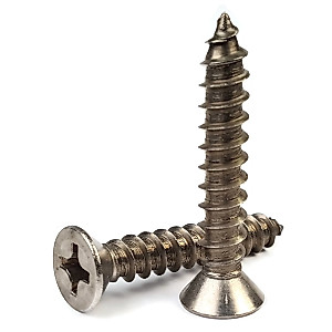 Phillips Flat Head Sheet Metal Screws 18-8 Stainless Steel - #8 x 1-1/2" Qty-250