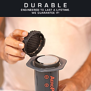 The MESH: Reusable Metal Filter for AeroPress Coffee Maker. Also Fits AeroPress Go coffee press. No More Paper Filters