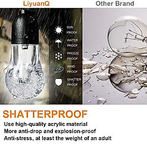 LiyuanQ Solar Outdoor String Lights Crystal Globe Light String Solar Powered Patio Lights with 8 Lighting Modes Waterproof Lights for Deck Backyard Garden Balcony Porch Wedding Party