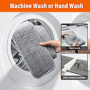 Sayene Commercial Dust Mop 36 Inch Large Mop Microfiber Mops for Floor Cleaning Cotton Mop Wood Hardwood Laminate PVA Vinyl Tile Floor Mops Dry Wet Flat Mop