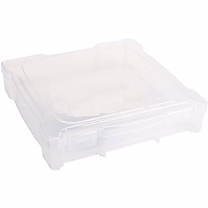 ArtBin 6912AB Essentials One-Compartment 12" x 12" Box, Art & Craft Organizer, [1] Plastic Storage Case, Clear