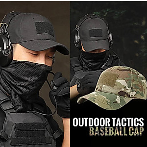 3 Patch Casual Baseball Cap (Black)