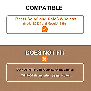 Solo3 Solo2 Earpads Replacement Ear Cushion Ear Pads for Solo 3.0 Wireless, Solo 2.0 Wireless On-Ear Headphone,3M Stronger Adhesive, Softer Leather, Noise Isolation Foam (Pink)