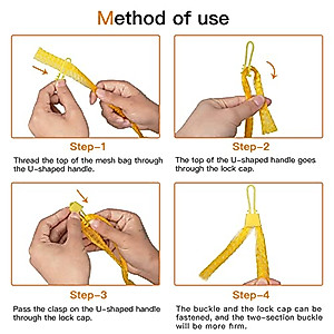 100Pcs Seafood Boiling Bags , 24 in Mesh Onion Bags , Crawfish Bags Boiling Bags , Reusable Agricultural Products Nylon Mesh Bag , Clam net Bags , Comes With a Reusable Black Shopping Bag (Green)