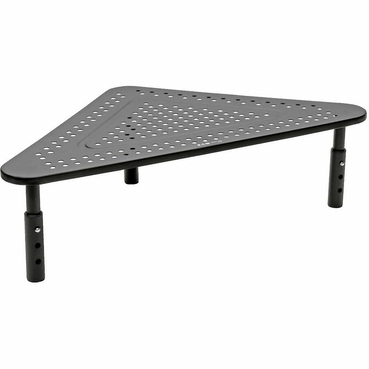 Tripp Lite Computer Monitor Stand, Corner Desk Monitor Stand for L Shaped Desk, Adjustable Height, 12 x 20 in., Metal, Black (MR1220M)