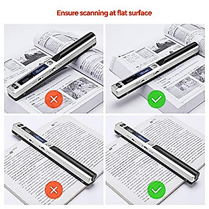 MUNBYN Portable Scanner, Photo Scanner for A4 Documents Pictures Pages Texts in 900 Dpi, Flat Scanning, Include 16G SD Card, No Driver