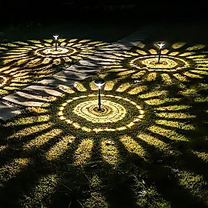 Bright Solar Pathway Lights 8 Pack,Warm White+Cool White LED Solar Lights Outdoor,IP67 Waterproof Solar Path Lights,Solar Powered Garden Lights for Walkway Yard Backyard Lawn Landscape Lighting Decor