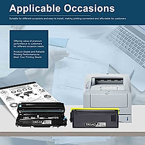 MITOCOLOR TN540 Toner Cartridge and DR510 Drum Unit Replacement for Brother TN540 DR510 TN-540 DR-510 for HL-5040 HL-5140 HL-5170DN MFC-8220 MFC-8440 MFC-8840D MFC-8640D Printer (2 Toner+ 1 Drum)