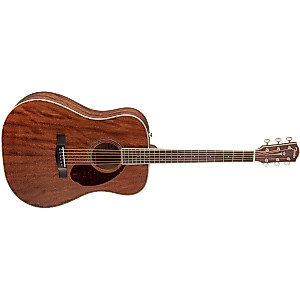 Fender Paramount PM-1 All-Mahogany Standard Dreadnought NE Acoustic Guitar, with 2-Year Warranty, Natural, with Case