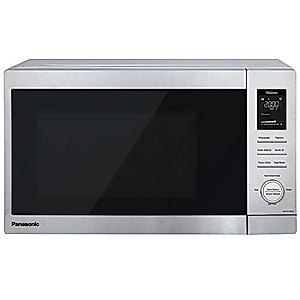 Panasonic NN-SV79MS 1.4 cu.ft Smart Inverter Compatible with Alexa Countertop Microwave Oven 1200Watt Power with Genius Sensor Cooking & Tovolo Vented Collapsible Medium Microwave Cover (Charcoal)