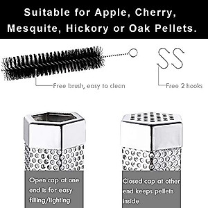 Smoke Tube - 12 inches Smoke Tube for Pellet Grill 5 Hours of Billowing Smoke, Pellet Smoker Tube for All Grill or Smoker, Hot or Cold Smoking