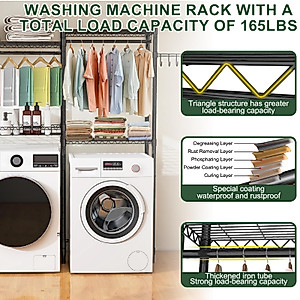 Over Washer And Dryer Shelves,Laundry Room Storage For Hanging Towels And Drying Clothes,Over The Washer And Dryer Storage Shelf,Laundry Room Organization