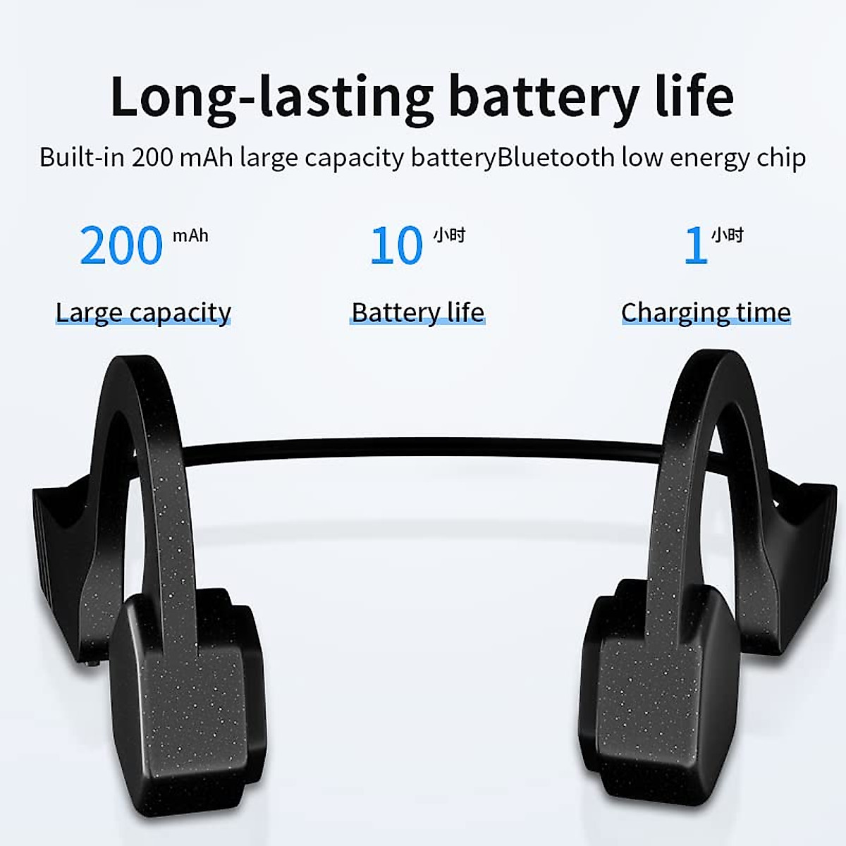 New Wireless Bluetooth Headset Black Technology Bone Conduction Running Sports Ear Hook