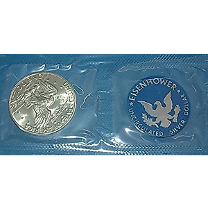 1974 S -S Uncirculated Eisenhower"Blue Pack" Silver Dollar with Original Packaging $1 Brilliant Uncirculated US Mint