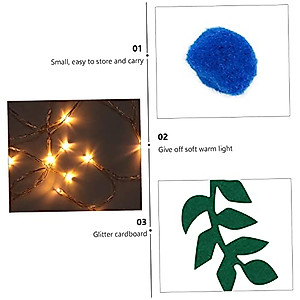 1 Set Christmas Tree with Lights Christmas Decorations LED Decor Christmas Tree Light Christmas Fairy Light Wall Felt Christmas Tree Christmas Wall Decor Xmas Ornament LED
