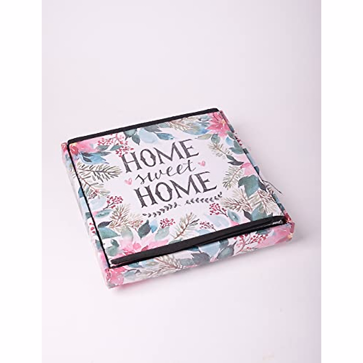 HONCOEN Folding Ottoman Footrest Keepsake Box Modern Decor Gifts Home Statue Sculpture Leather Footstool Arts Crafts 13x13inch