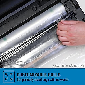 Vacuum Sealer Bags Set for FoodSaver Bag Nesco NutriChef Bonsenkitchen Kenmore BPA-Free Heat-Seal Textured Bags Sous-Vide 57 Jumbo Pack (50 Precut Bags-8"x10" 3 Rolls-8"x 20" 4 Rolls-11"x16")