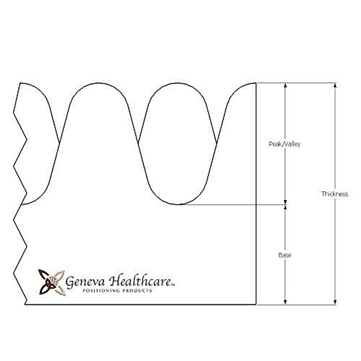 Geneva Healthcare Egg Crate Convoluted Foam Mattress Pad 3" Standard California King Size Topper 3" x 72" x 84"