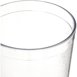 CFS 52248107 Stackable ShatterResistant Plastic Tumbler, 24 oz., Clear (Pack of 6)
