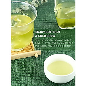 TeeLux Matcha Green Tea Bags, Classic Premium Japanese Matcha + Sencha Green Tea, Super Antioxidant, Zero Calories, Caffeinated, 100 Count