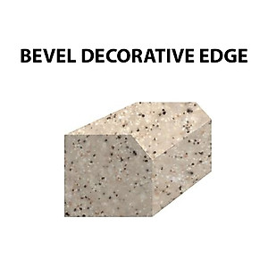 Swanstone CV-2237-051 Contour Solid Surface Single-Bowl Vanity Top, 37-in L X 22-in H X 6.25-in H, Tahiti Sand